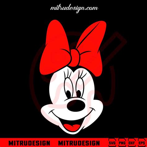 Minnie Mouse Face Svg Png Dxf Eps Cutting Files