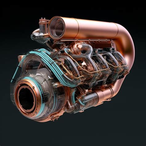 Anatomía Del Sistema De Escape Del Motor Foto Premium