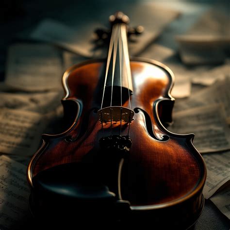 Free Violins Golden Glow Image Violin Instrument Strings