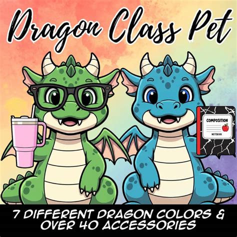 Printable Dragon Class Pet And Accessories By Tell Tale Sharp Supplies Studio