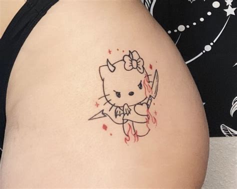 Hello Kitty Devil Tattoo Hello Kitty Tattoos Devil Tattoo Cute Tattoos