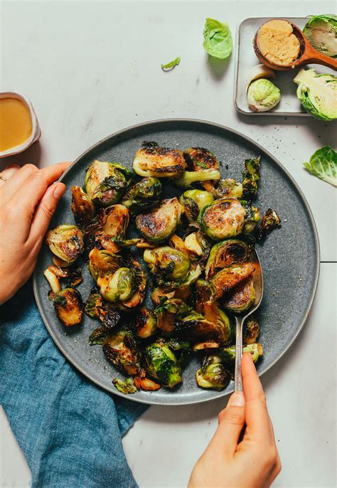 Miso Glazed Roasted Brussels Sprouts Minimalist Baker Recipes