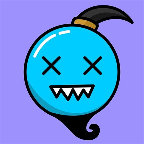 Circle Shape Cute Emoticon Premium Vector