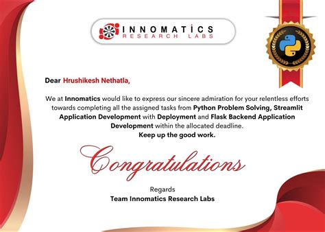 Hrushikesh Nettetla On Linkedin Datascience Internship Python