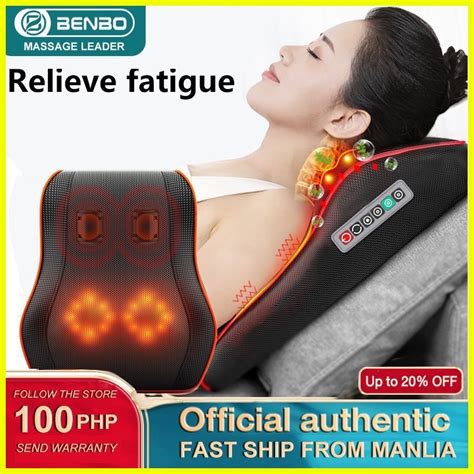 ♟ 8 In 1 Electric Back Massager Pillow Intelligent Massager Foot Head Shoulder Neck Body Massag