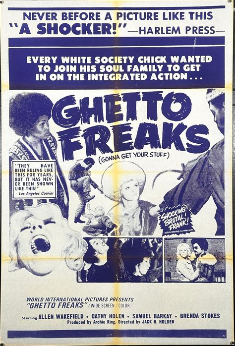 Original Vintage Movie Poster Ghetto Freaks 1972