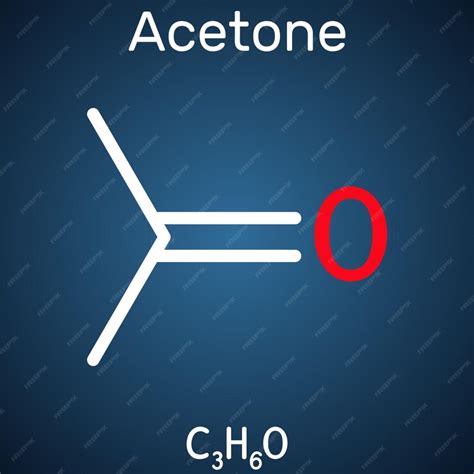 Premium Vector Acetone Ketone Molecule Structural Chemical Formula On