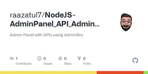 Github Raazatul7nodejs Adminpanelapiadminbro Admin Panel With