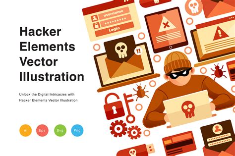 Hacker Elements Vector Illustration Behance