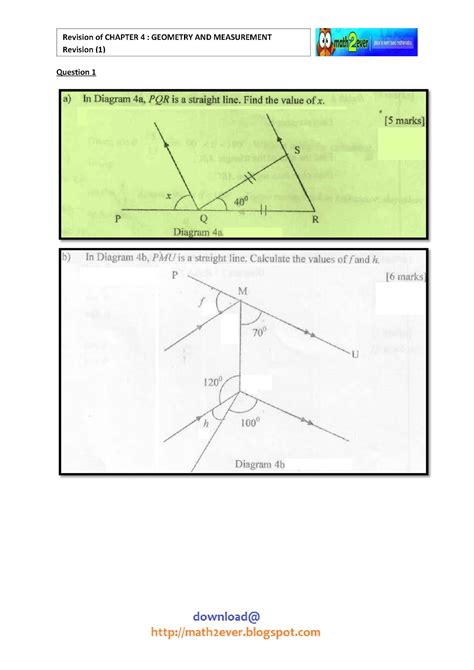 geometry and measurement revision 1 math2ever™ place to learn