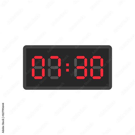 Digital Black Alarm Clock Displaying 730 Clipart Image Isolated On