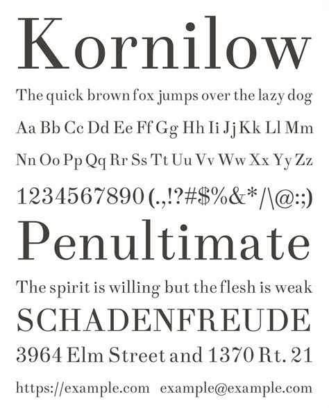 Kornilow Regular Font Xfonts Pro