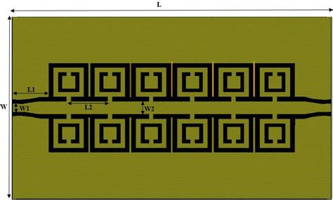A Geometry Of A Csrr Unit Cell B Proposed Cpw Lpf Structure