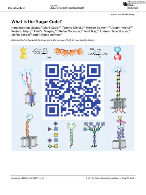 What Is The Sugar Code Pdf Proteins Biochemistry