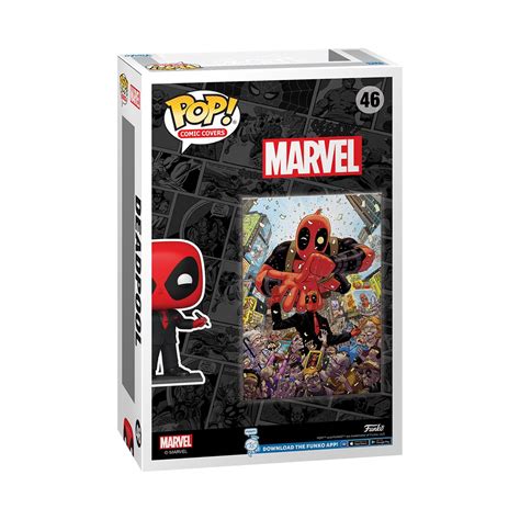 Deadpool 2015 1 Deadpool In Black Suit Funko Pop Comic Cover Figure