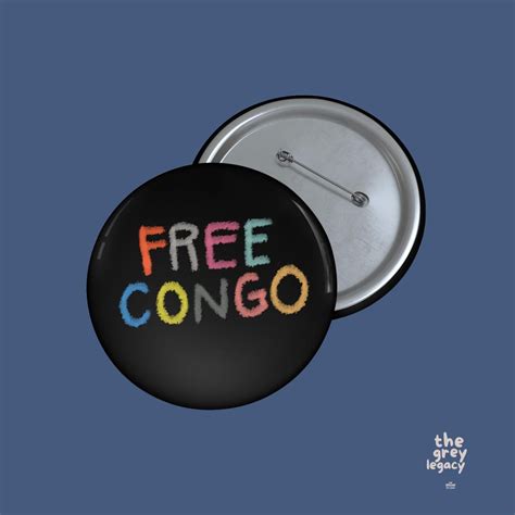 Free Congo Pin Political Protest Button Social Justice Etsy