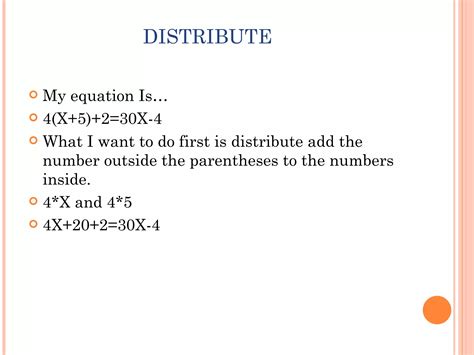How To Do Solve An Equation With Variables PPT
