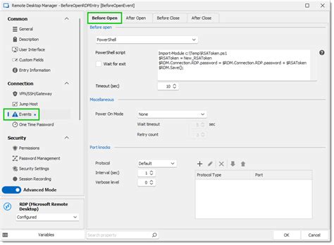 Execute A Powershell Prior To Opening A Connection Devolutions Documentation