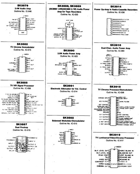Sk3888 Datasheet Pinouts Equivalent Thomson Consumer Electronics