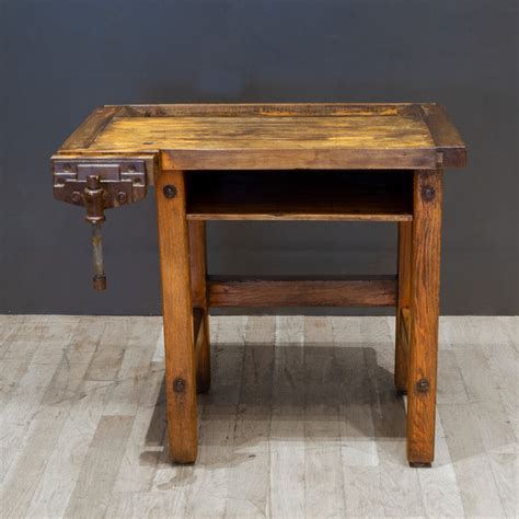 Antique Small Carpenters Workbench C1910 1930 S16 Home