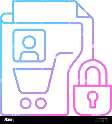 Consumer Data Privacy Gradient Linear Vector Icon Stock Vector Image