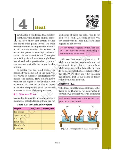 Ncert Book For Class 7 Science Chapter 4 Heat Indcareer Schools