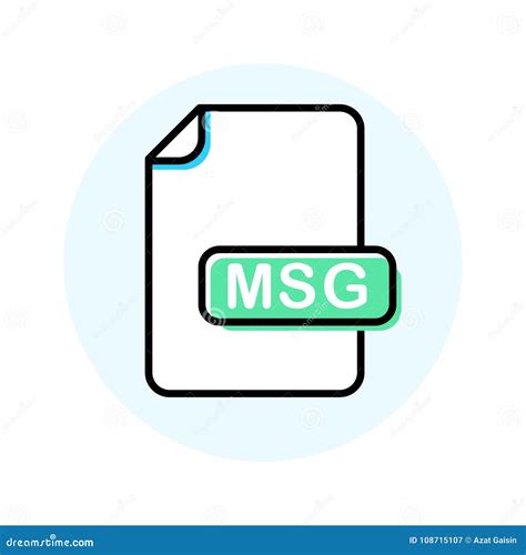 MSG File Format Extension Color Line Icon Stock Vector Illustration Of Line Document