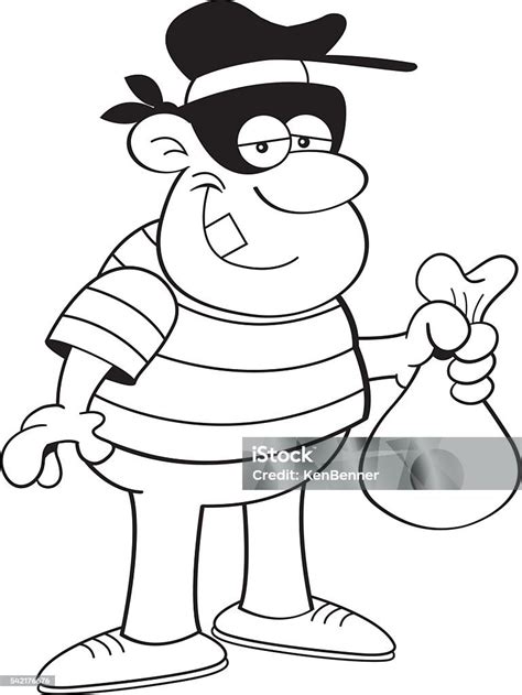 Kartun Kriminal Ilustrasi Stok Unduh Gambar Sekarang Mewarnai