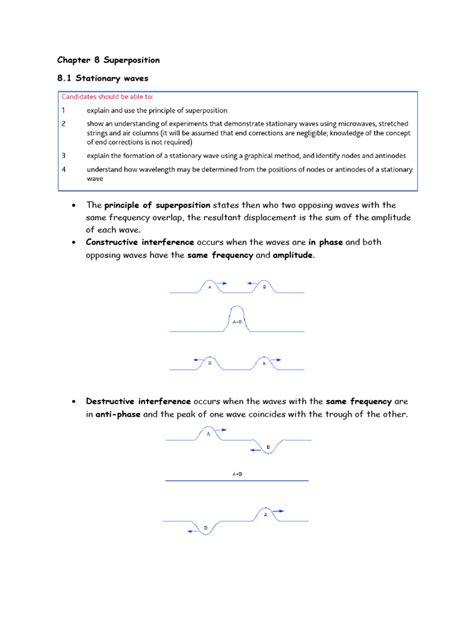 Chapter 8 Superposition Pdf Diffraction Waves