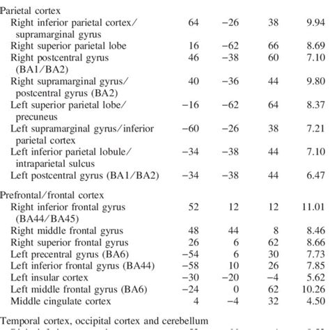 Brain Activations Associated With Action Prediction Ie Download Scientific Diagram