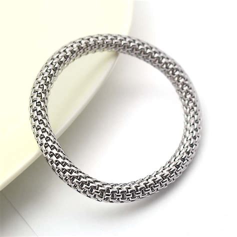 Dames Meisjes Roestvrij Stalen Armband Zilver Kleu Grandado