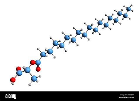 3d Image Of Stearoyl 1 Lactylate Skeletal Formula Molecular Chemical