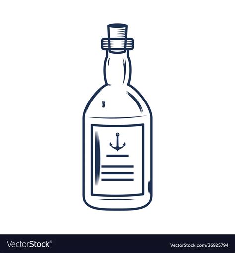 Liquor Bottle Icon Royalty Free Vector Image Vectorstock