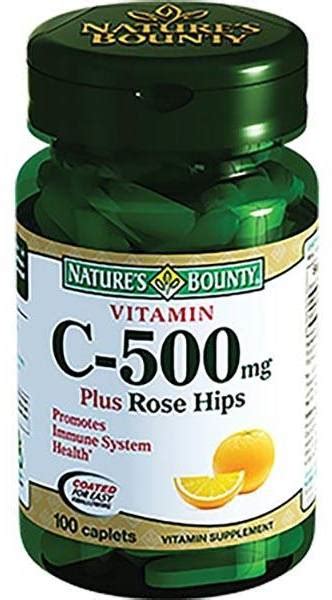 Nature'S Bounty Витамин C 500 мг и шиповник, таблетки, 100 шт. по цене ...