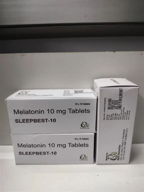 Sleepbest 10 Melatonin Tablets Packaging Type Box At ₹ 105strip In