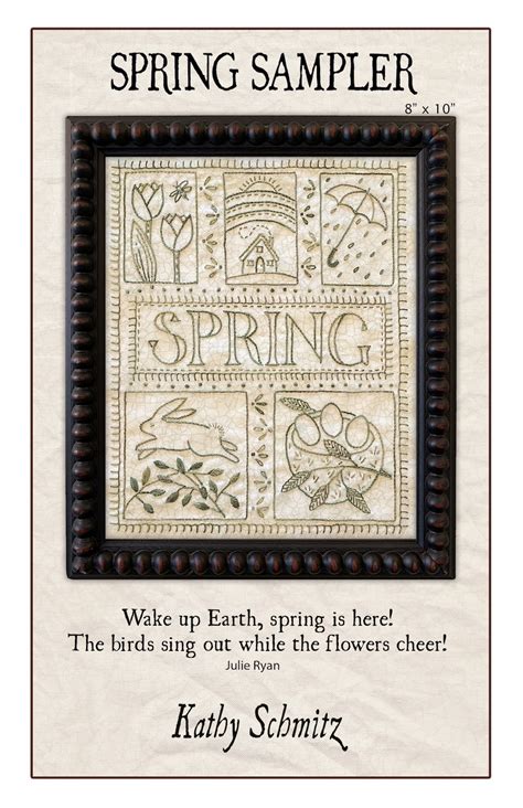 Spring Sampler Hand Embroidery Pattern Etsy