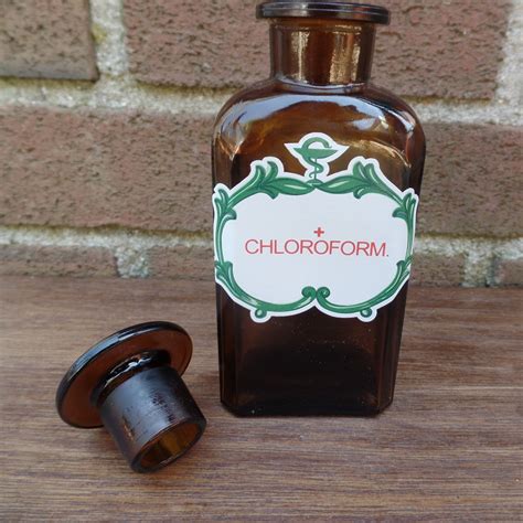 Antique Chloroform Bottle Etsy