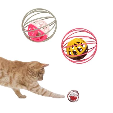 Fapiwen 2pcs Cat Balls Toy Kitten Interactive Toy Ball Cat Ball With