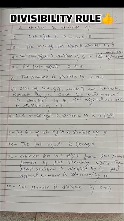 Divisibility Rule💯factorisationhcf And Lcm Square Roots And Cube Roots👍
