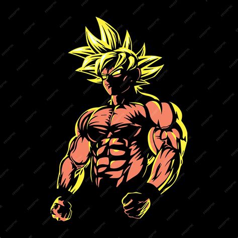 Premium Vector Guko Dragon Ball Z Character Illustration