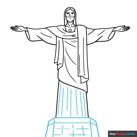 How To Draw Christ The Redeemer In Rio Really Easy Drawing Tutorial