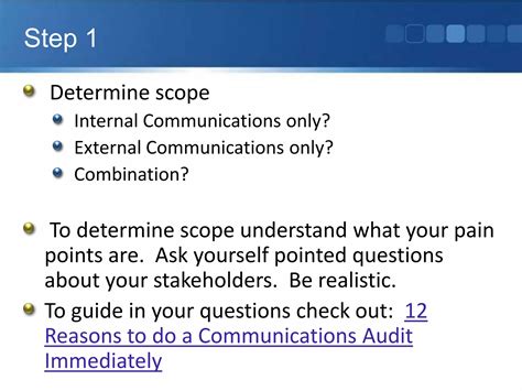 Communications Audit Pptx