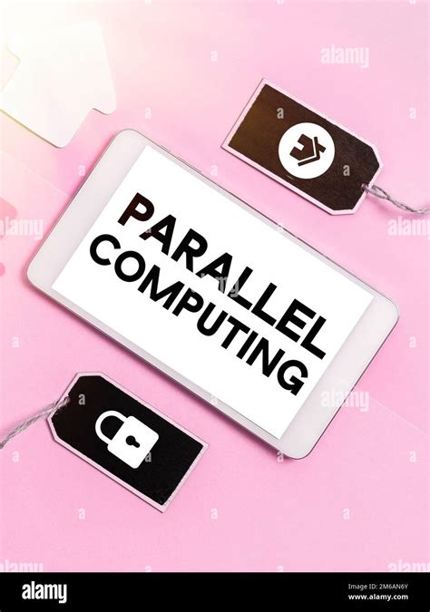 Handwriting Text Parallel Computing Internet Concept Simultaneous Calculation By Means Of