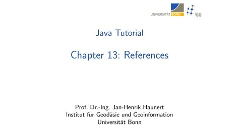 Java Tutorial Chapter 13 References Youtube