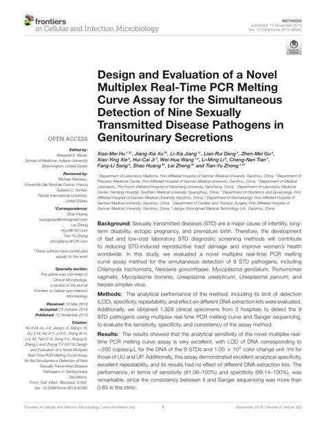 Pdf Design And Evaluation Of A Novel Multiplex Real Time Pcr Melting