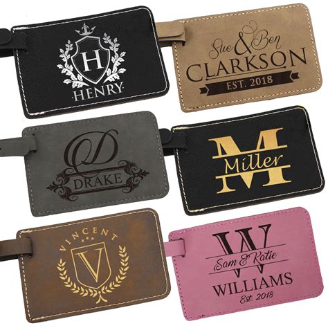 Custom Luggage Tag Personalized Leather Luggage Tag Luggage Etsy
