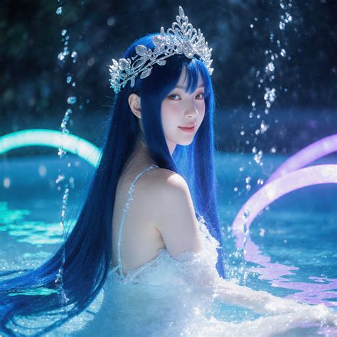 Photorealistic Cosplay Of A Stunning Woman As An Anime Inspired Water