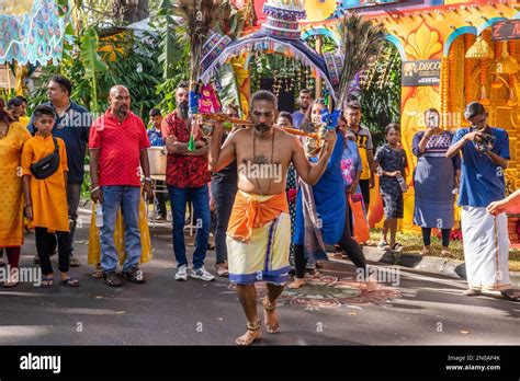 Thaipusam Celebration In Penang Devotees Performing Kavadi Attam