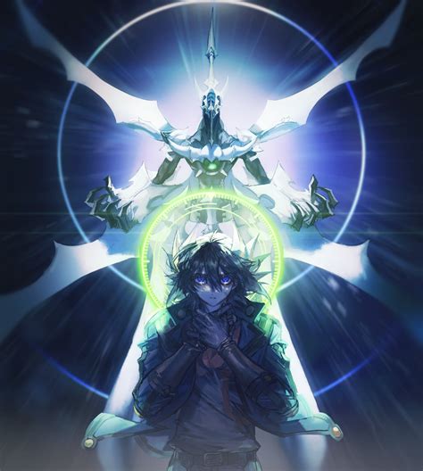 Fudo Yusei And Shooting Quasar Dragon Yu Gi Oh And 1 More Drawn By