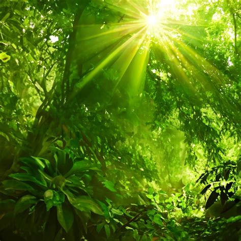 Premium Photo Green Nature With Sunshine